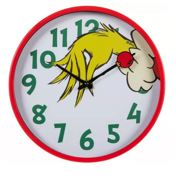 The Grinch | Holiday | Leftlast Chance Dr Seuss The Grinch Wall Clock Nib | Poshmark